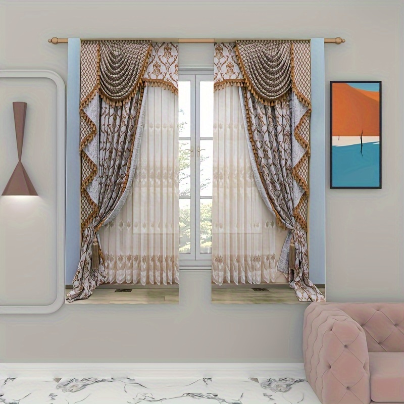 2pcs European Style Versatile Modern Simple Curtains Set - Temu United Kingdom
