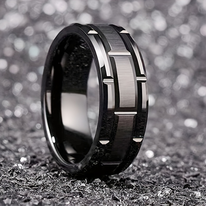 Fashion Titanium Steel Men's Ring, Couple Ring, Jewelry Gift - Temu ...