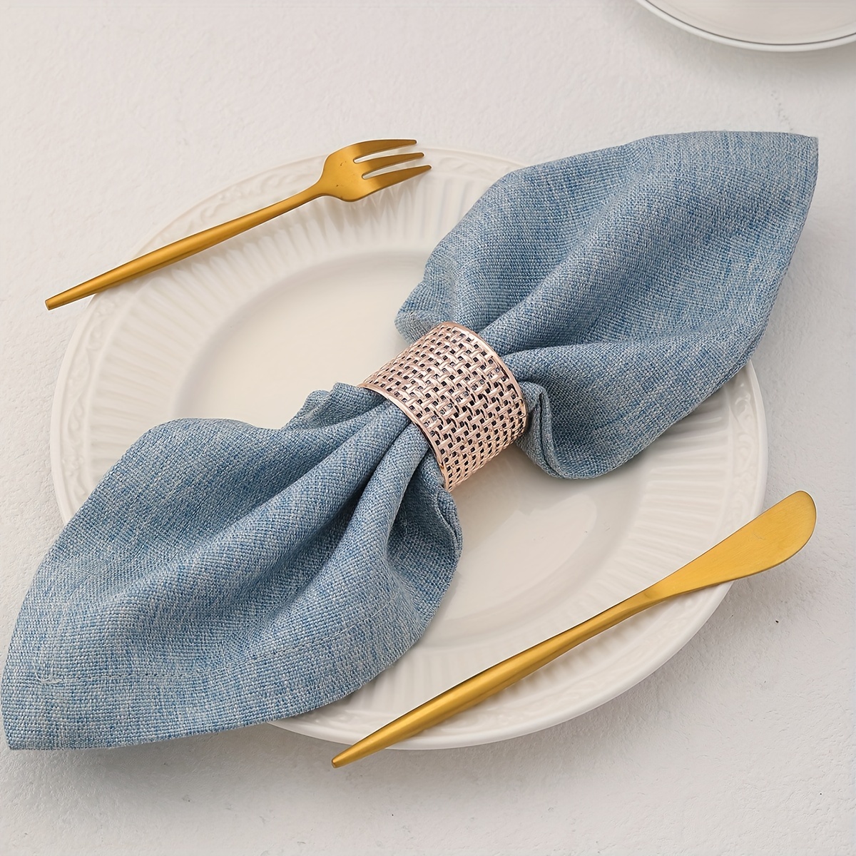 metal napkin ring solid color napkin le cast iron - {region_name}