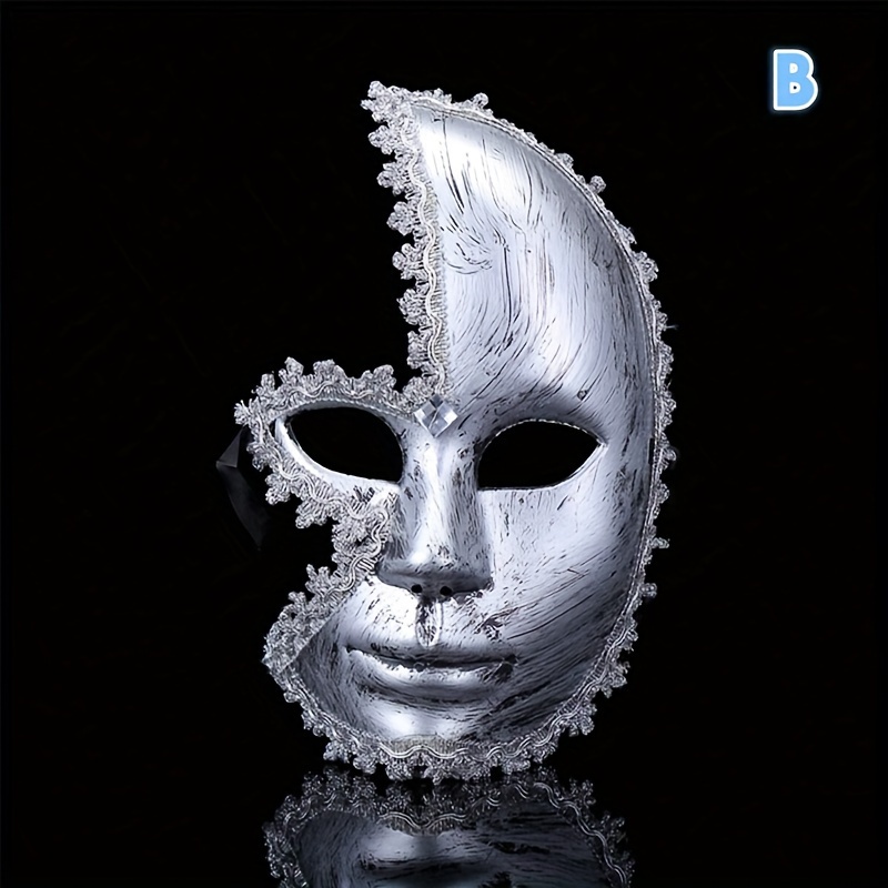 Elegant Cool Punk Lace Mask Half Face Mask Dress Up - Temu Canada