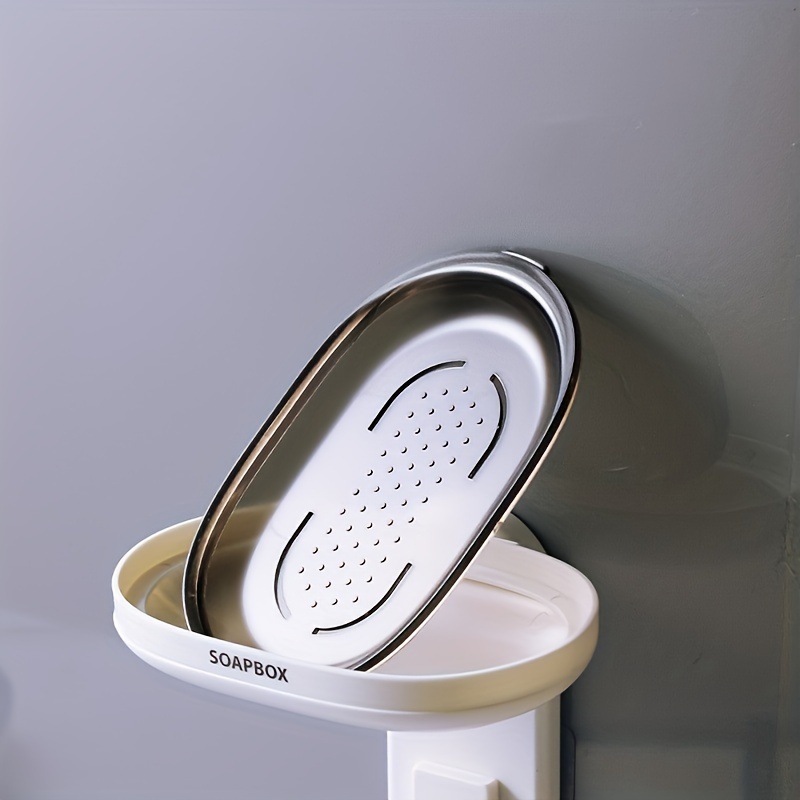 Wall Mounted Soap Holder Plastic Soap Rack Drain Soap Tray - Temu Canada