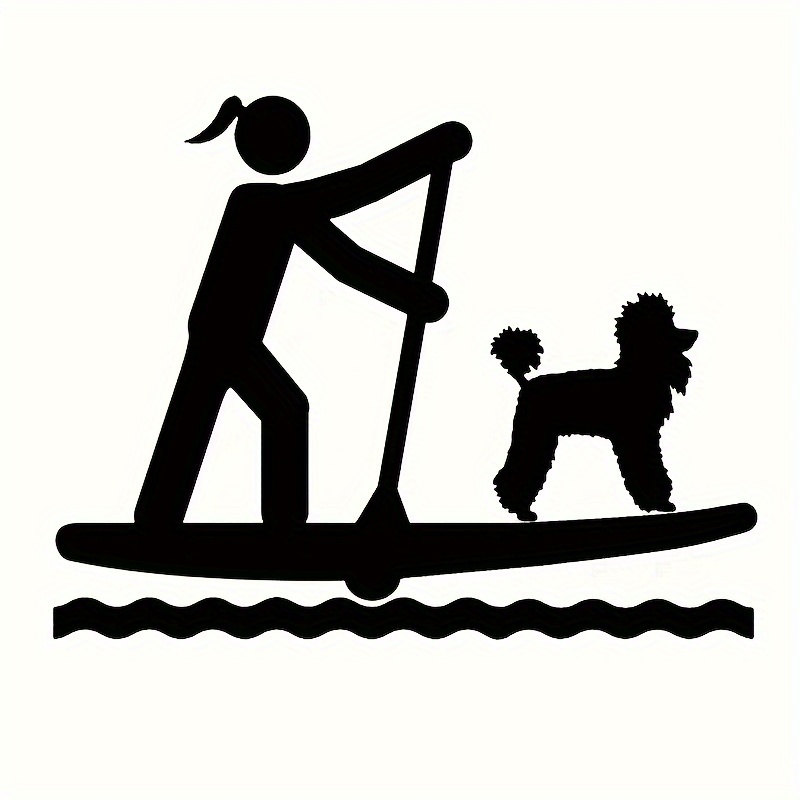 Pulp Board Woman Poodle Stickers Vinyl Creative Fun Car - Temu Australia