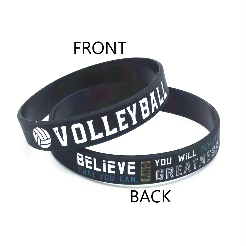 Bracelet En Caoutchouc Motivation Volleyball En Silicone - Temu Switzerland