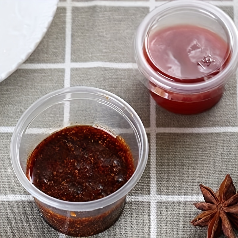 Disposable Plastic Portion Cups Lids Clear Portion Container - Temu