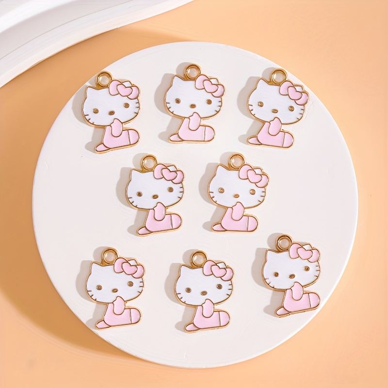 Cat Pendant Diy Cartoon Anime Alloy Hole - Temu United Kingdom