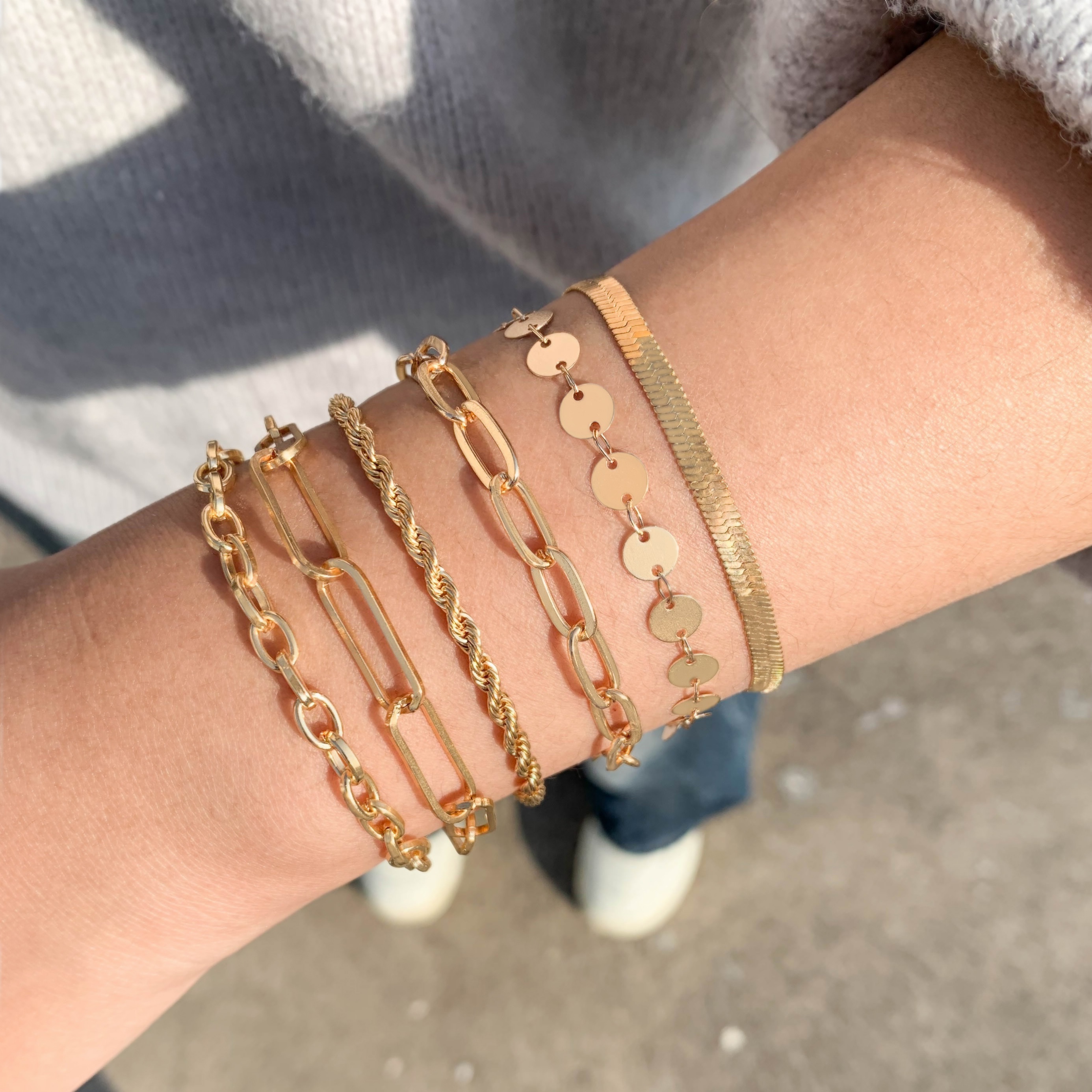 Hip Hop Style Thin Chain Bracelet Simple Zinc Alloy Hand - Temu United ...