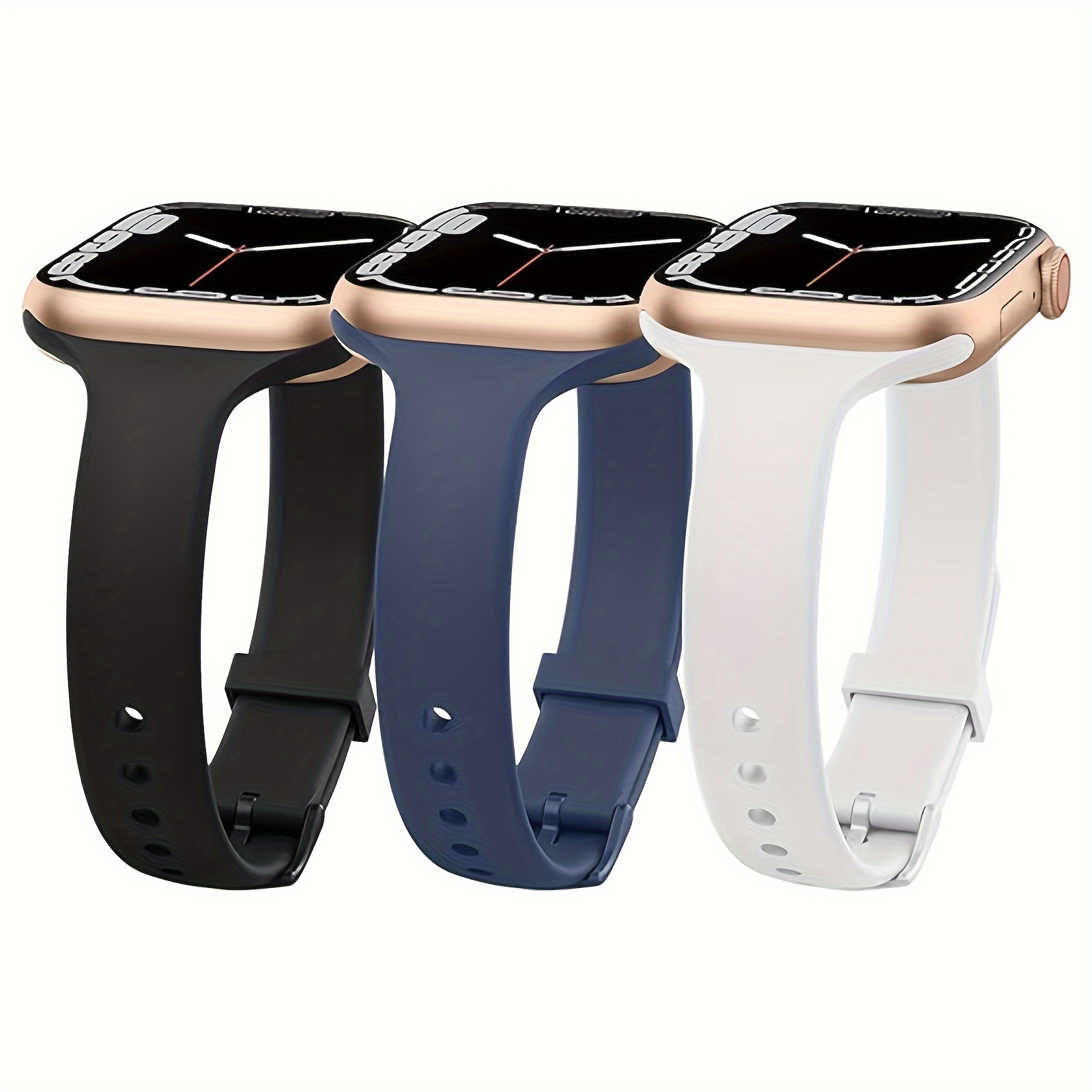 3 Packs Schmale Bänder Kompatibel Iwatch Band 41mm 45mm 38mm - Temu Germany