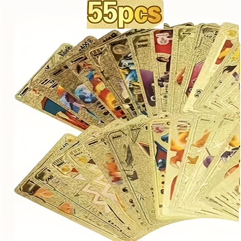 54 Pcs Of Golden Golden Letter Spanish Playing Cards Metalicas Vmax Gx ...