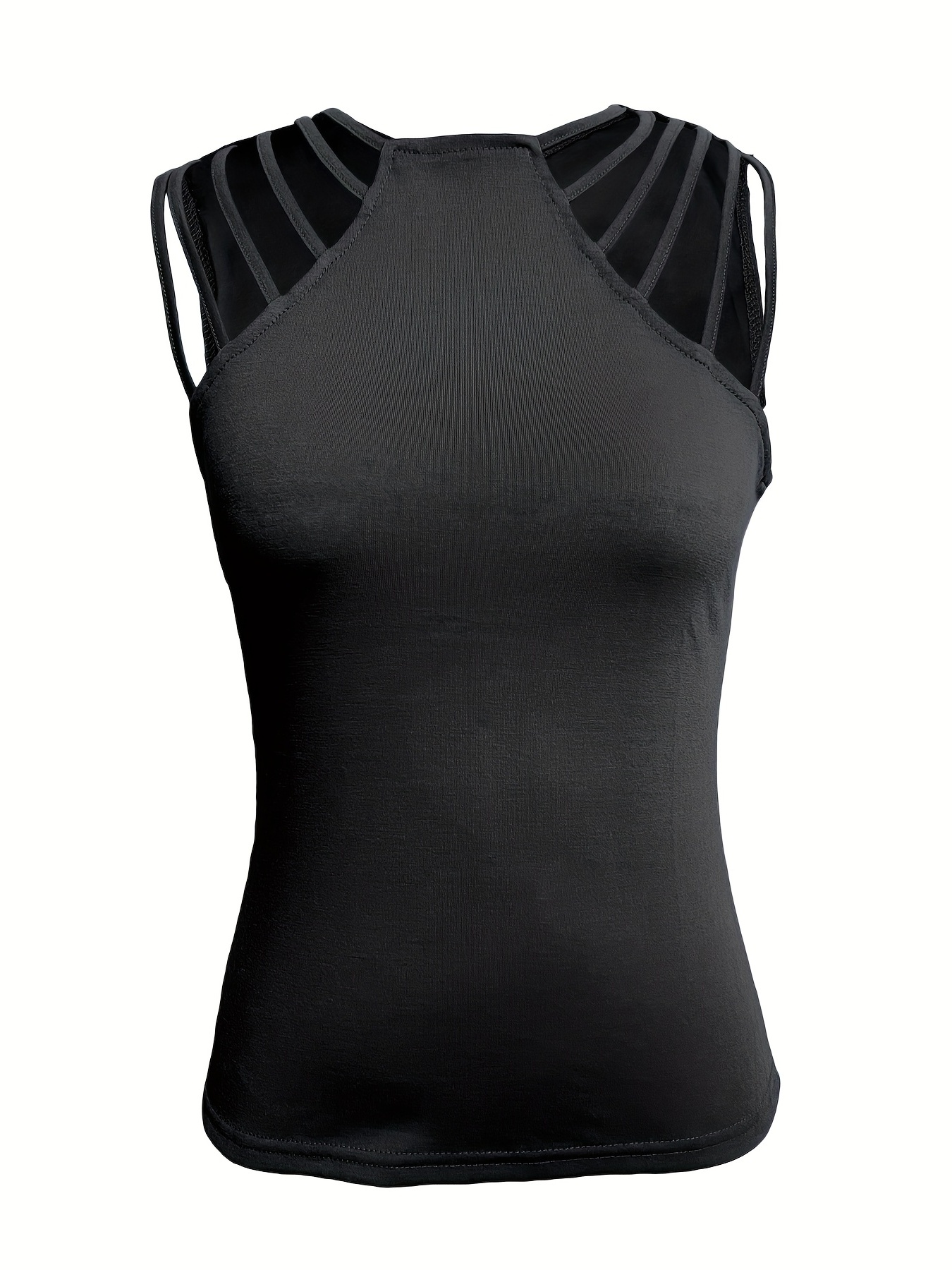 Cut Solid Tank Top Sexy Crew Neck Sleeveless Tank Top Spring Temu