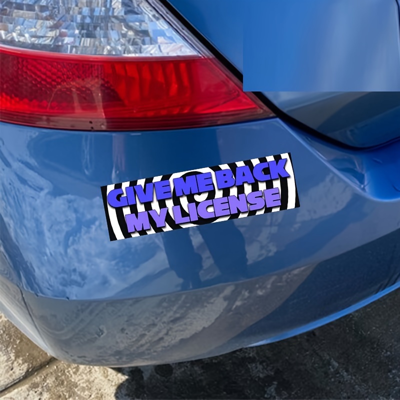 Give Back License Funny Car Sticker Decor Window Windshield - Temu Ireland