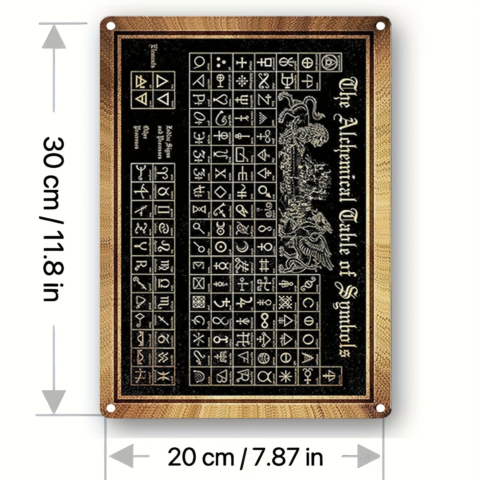 Alchemist Poster Alchemy Tin Sign Alchemical Table Symbols - Temu New ...