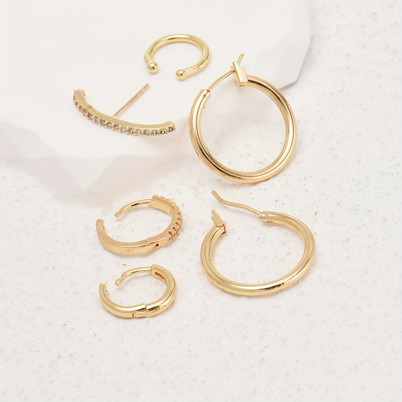 Simple Golden Ear Cuff Hoop Earrings Retro Elegant Style - Temu United ...