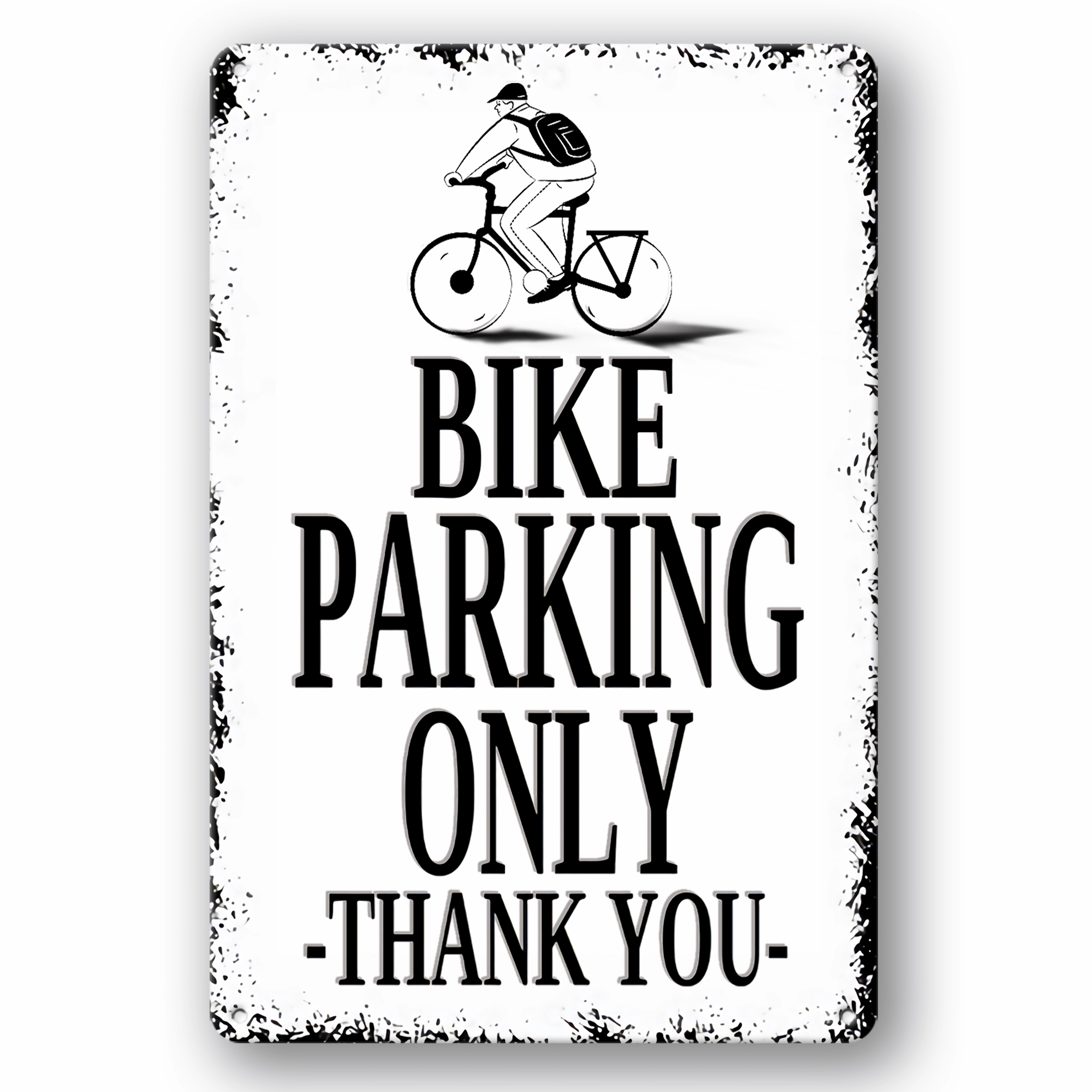 Bike Parking Reminder Sign Vintage Material Sign Craft Sign - Temu Canada