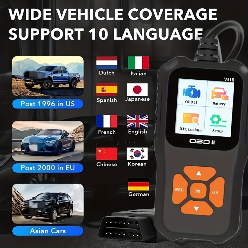 Upgrade Car's Diagnostics Obd2 Obdii Eobd Fault Code Reader - Temu