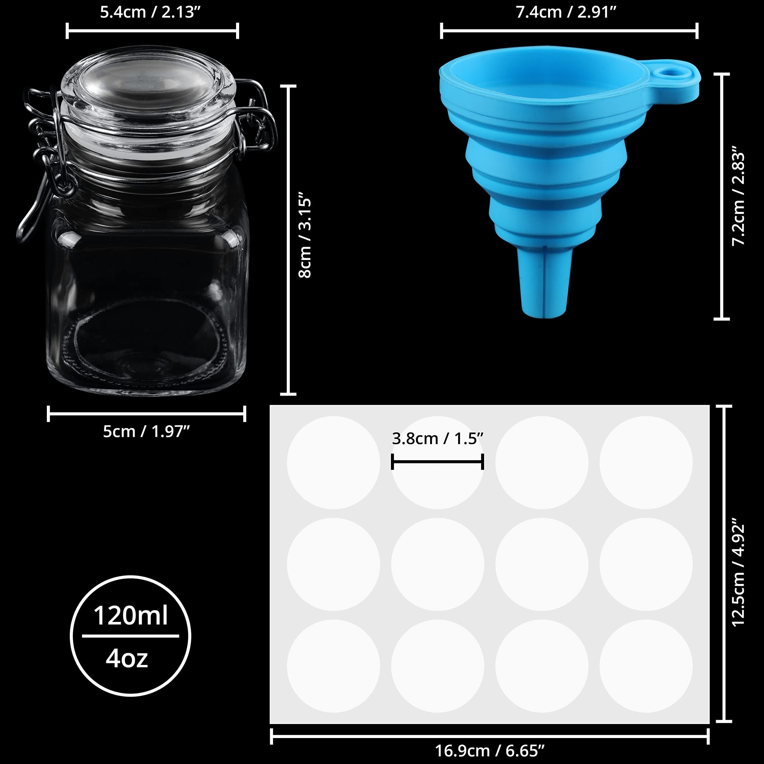 Storage Container Mini Clip Top Glass Jars Airtight Spice - Temu