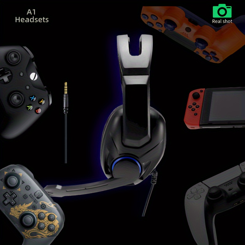 a1 head mounted headset game hand games computer - Temu Canada