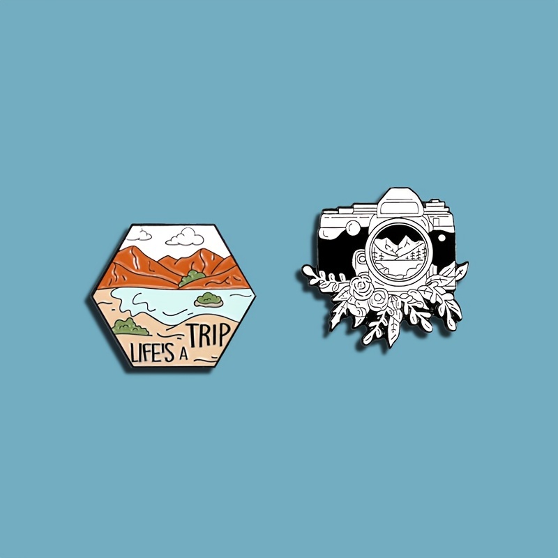 Outdoor Travel Badge, Camera Cartoon Pin, Clothes Decoration, Medal ...