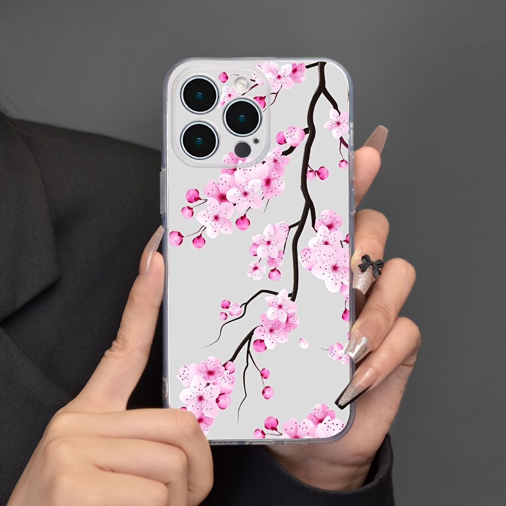 Flowers Graphic Printed Phone Case Lanyard Iphone 14 - Temu United Kingdom