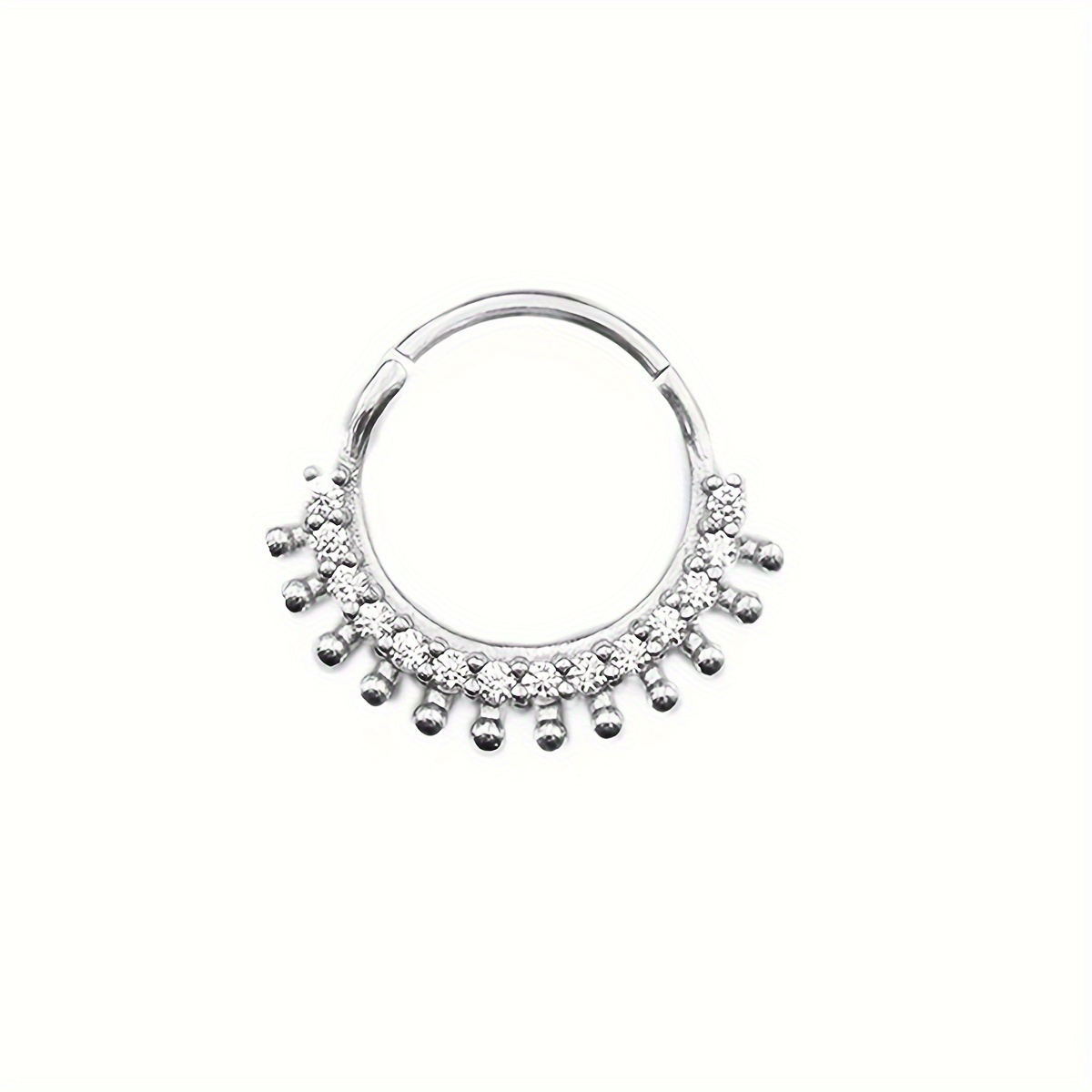 Cubic Zirconia Nose Ring Nose Septum Piercing Jewelry 316 - Temu United ...