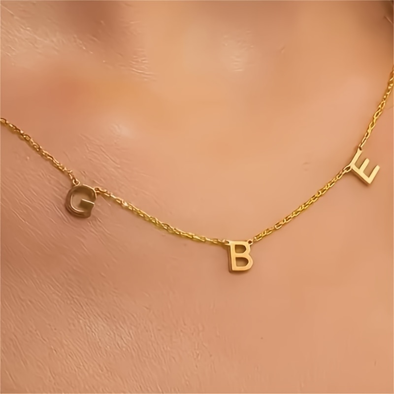 Creative English Letters Customized A z Initial Pendant Name - Temu Ireland