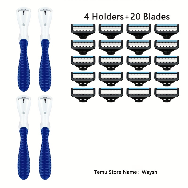 5 Layers Classic Shaving Razor Stainless Steel Blades Manual - Temu ...