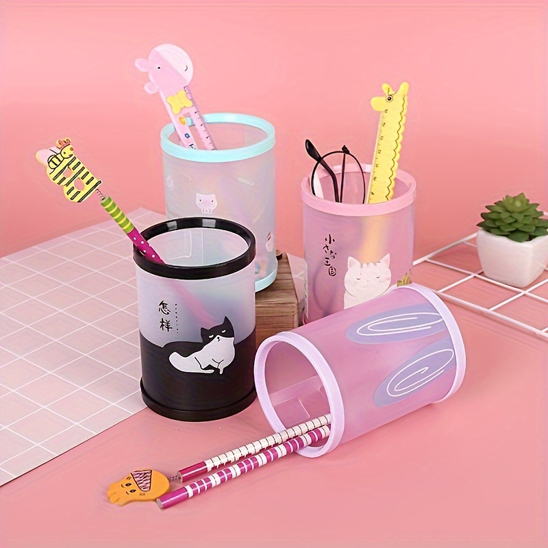 Diy Creative Pen Holder Stationery Storage Bucket Cute - Temu United ...