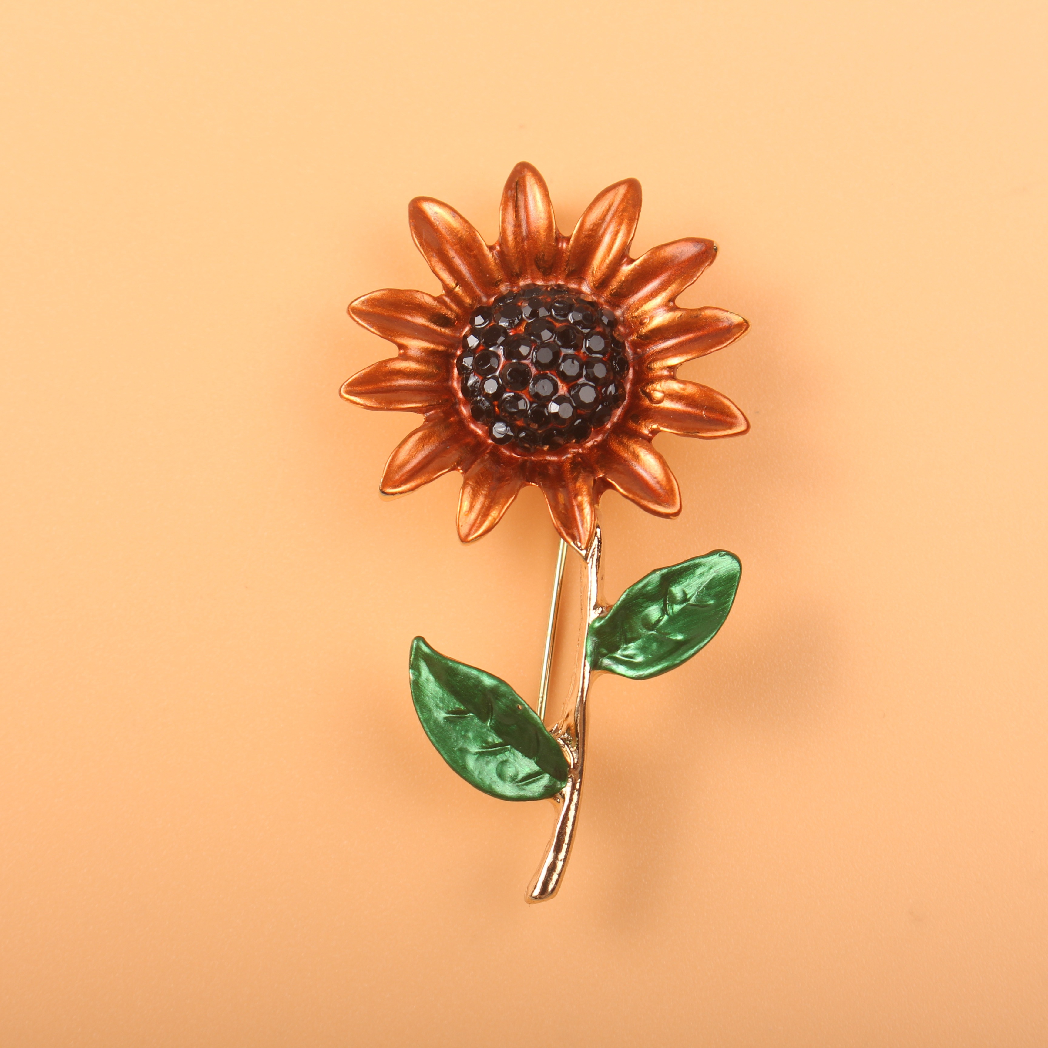 Fashion Sunflower Rhinestone Brooch Pins For Men Unisex Fashion Jewelry ...