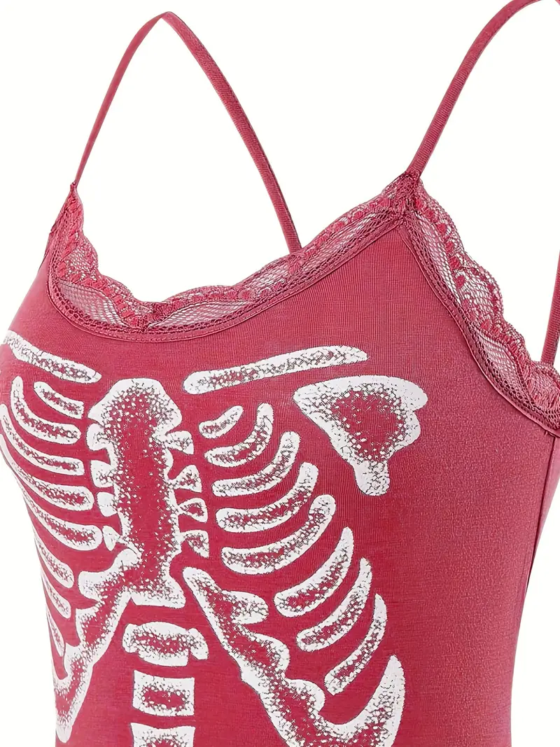 Graphic Print Crop Cami Top Y2k Casual Every Day Top For Summer