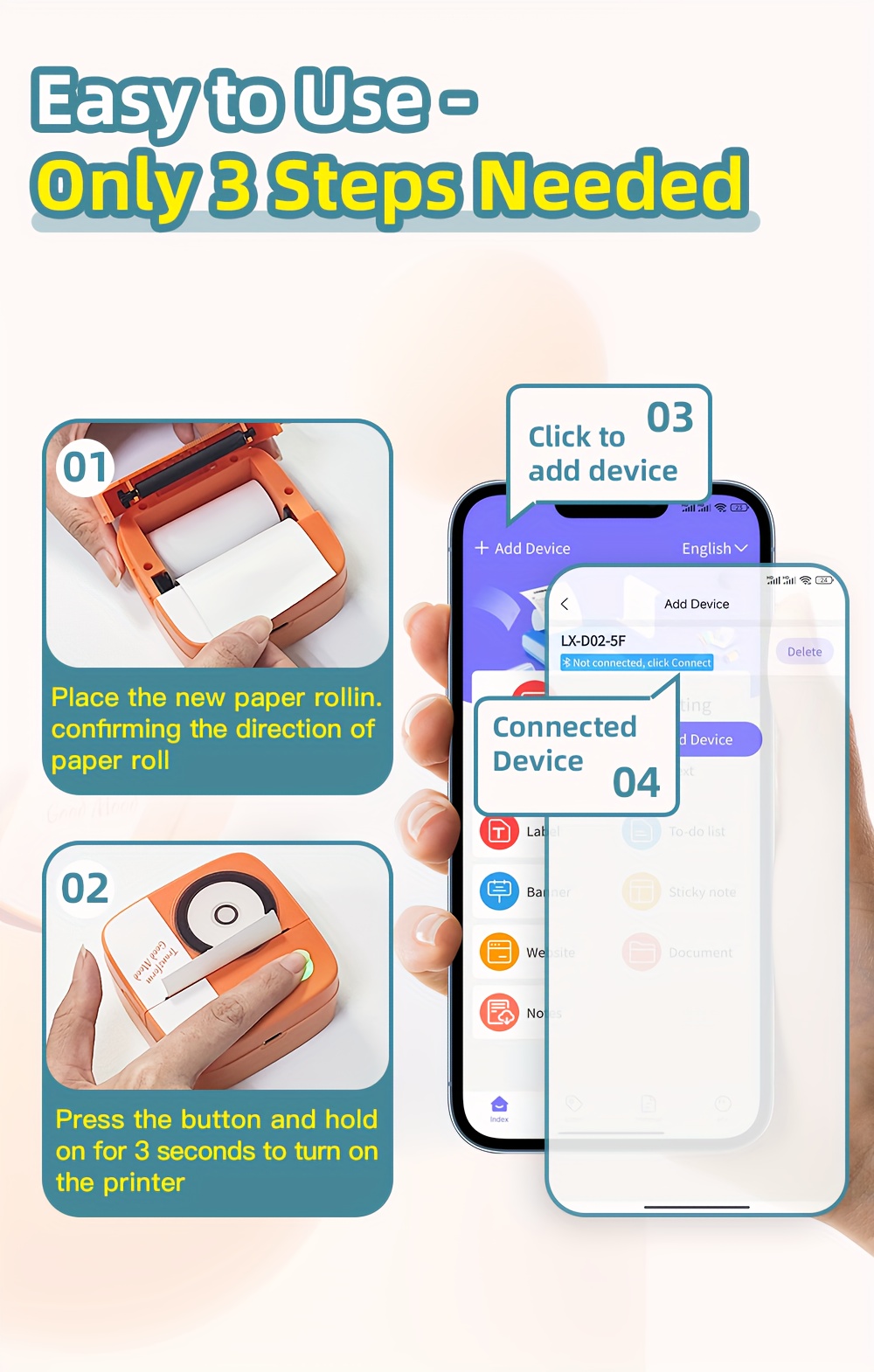 Mini Pocket Printer Impresora Térmica Portátil Para Fotos - Temu Chile