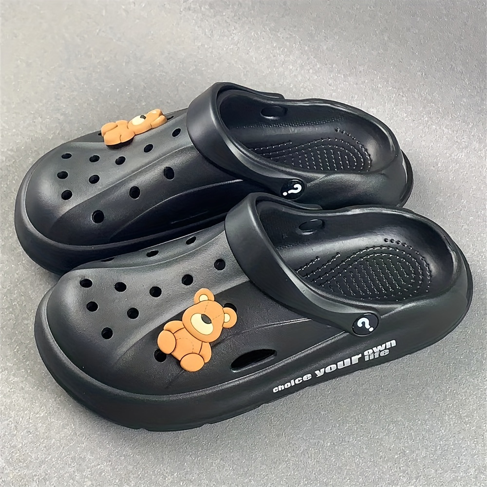 Casual Breathable Clogs Cute Cartoon Charms Boys Quick - Temu Canada