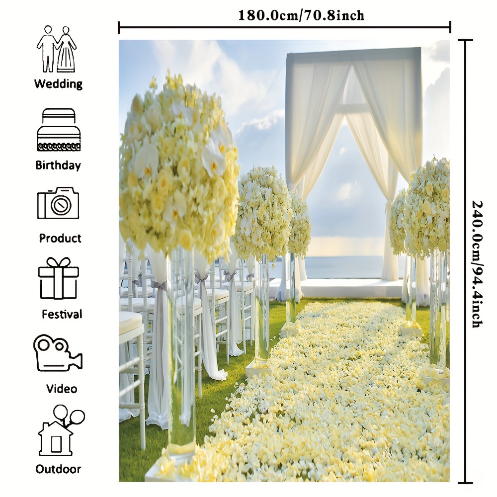 Wedding Photography Backdrop Vinyl Floral Channel Wedding - Temu Canada