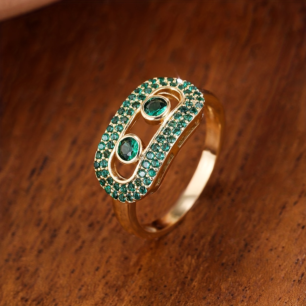 Chic Promise Ring 18k Gold Plated Paved Shining Zirconia Multi Colors ...