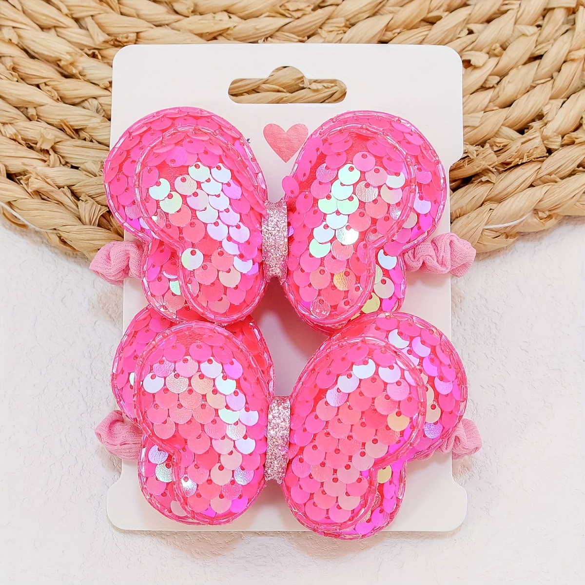 Double Layer Colorful Sequin Decor Bow Hair Clip Hairpin - Temu Australia