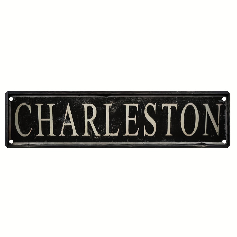 "charleston" Metal Tin Sign Vintage Plaque Decor Wall Art - Temu Canada