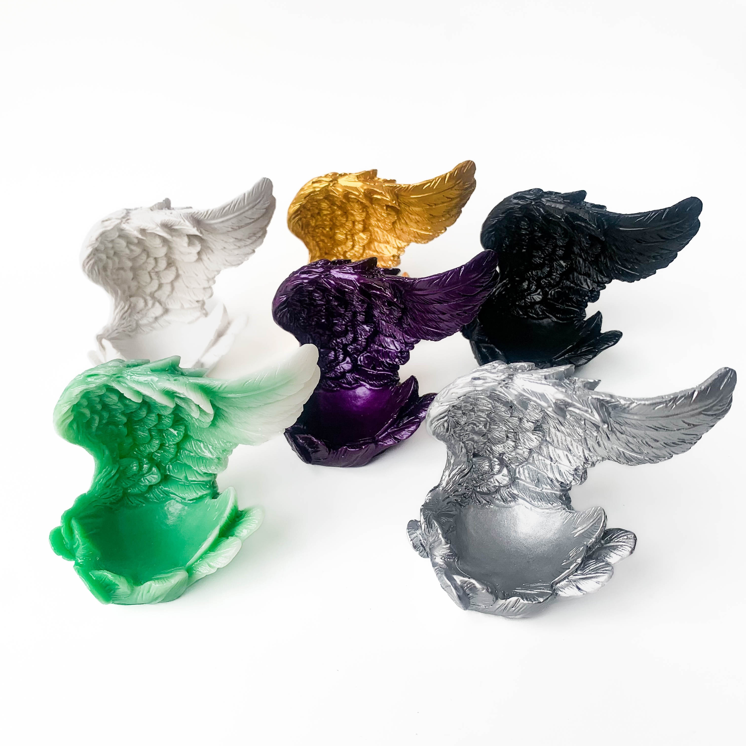 Angel Wings Resin Base Stand Ornaments - Temu