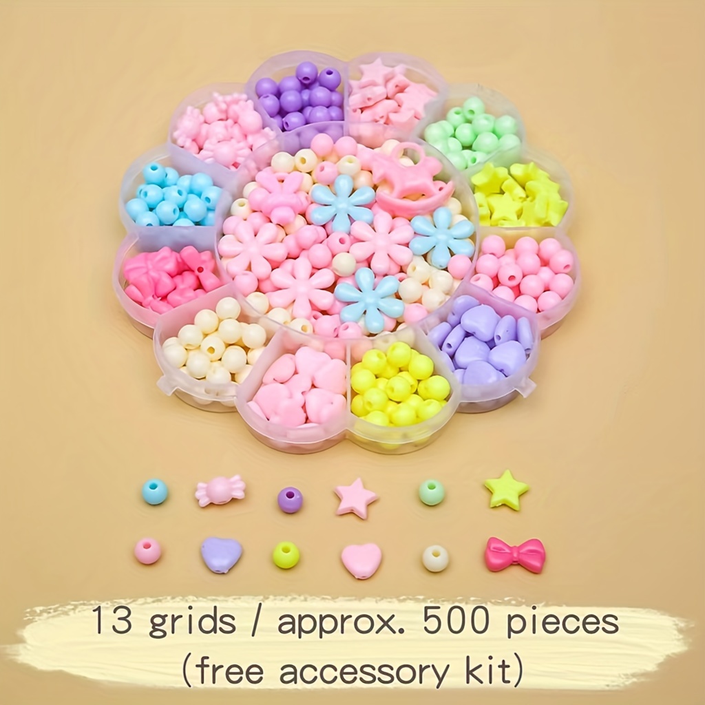 Diy Plastic Bead Bracelet Making Set Macaron Colorful Bead - Temu ...