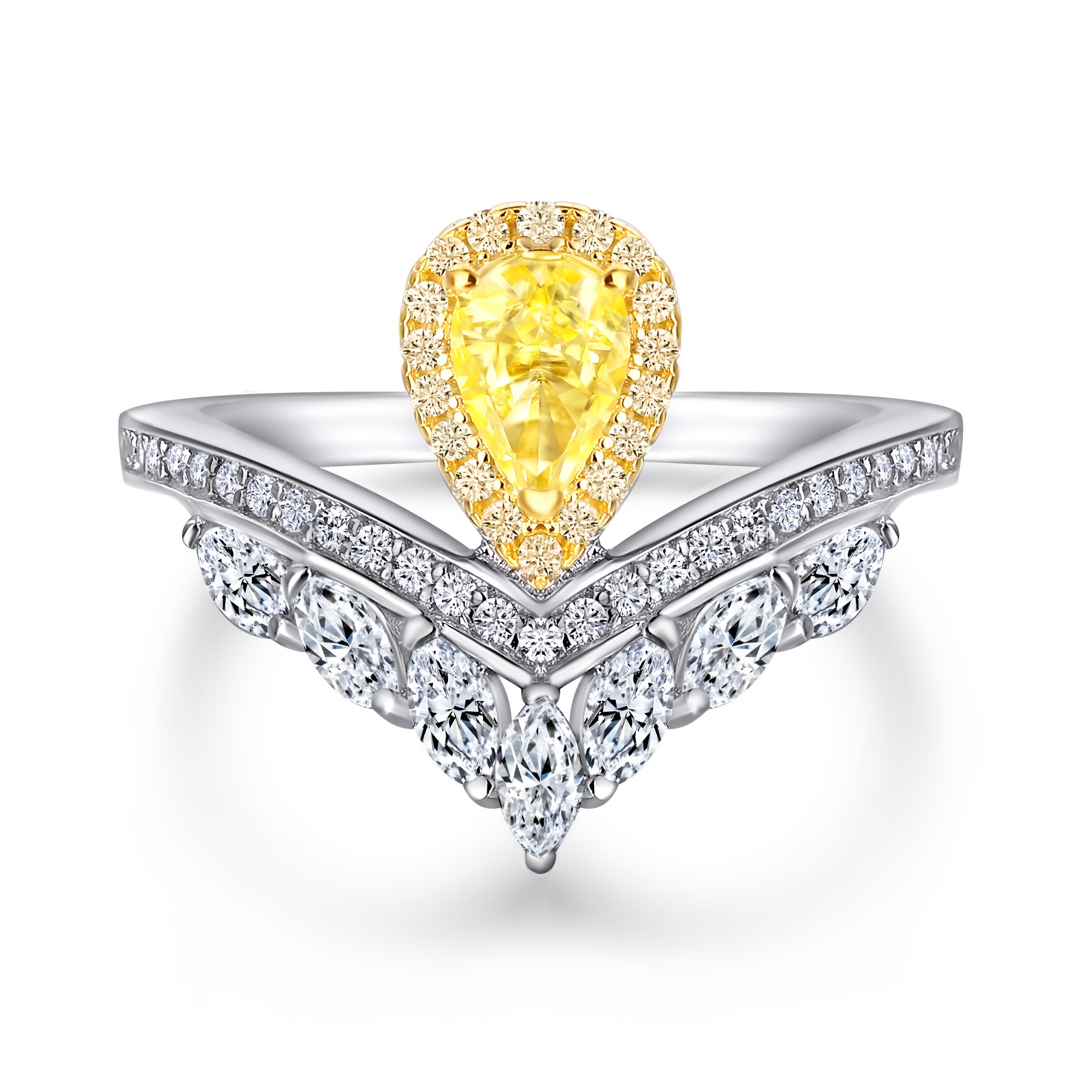 0.5 Carat Moissanite Engagement Ring Wedding Ring Woman 925 - Temu ...