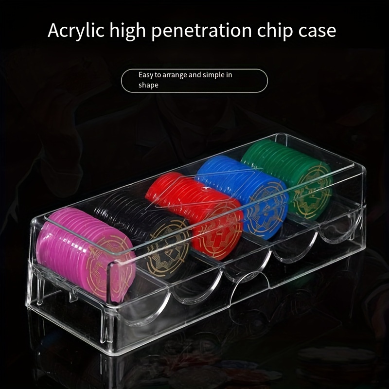 Acrylic Chip Storage Box Mahjong Game Room Chip Holder - Temu Ireland