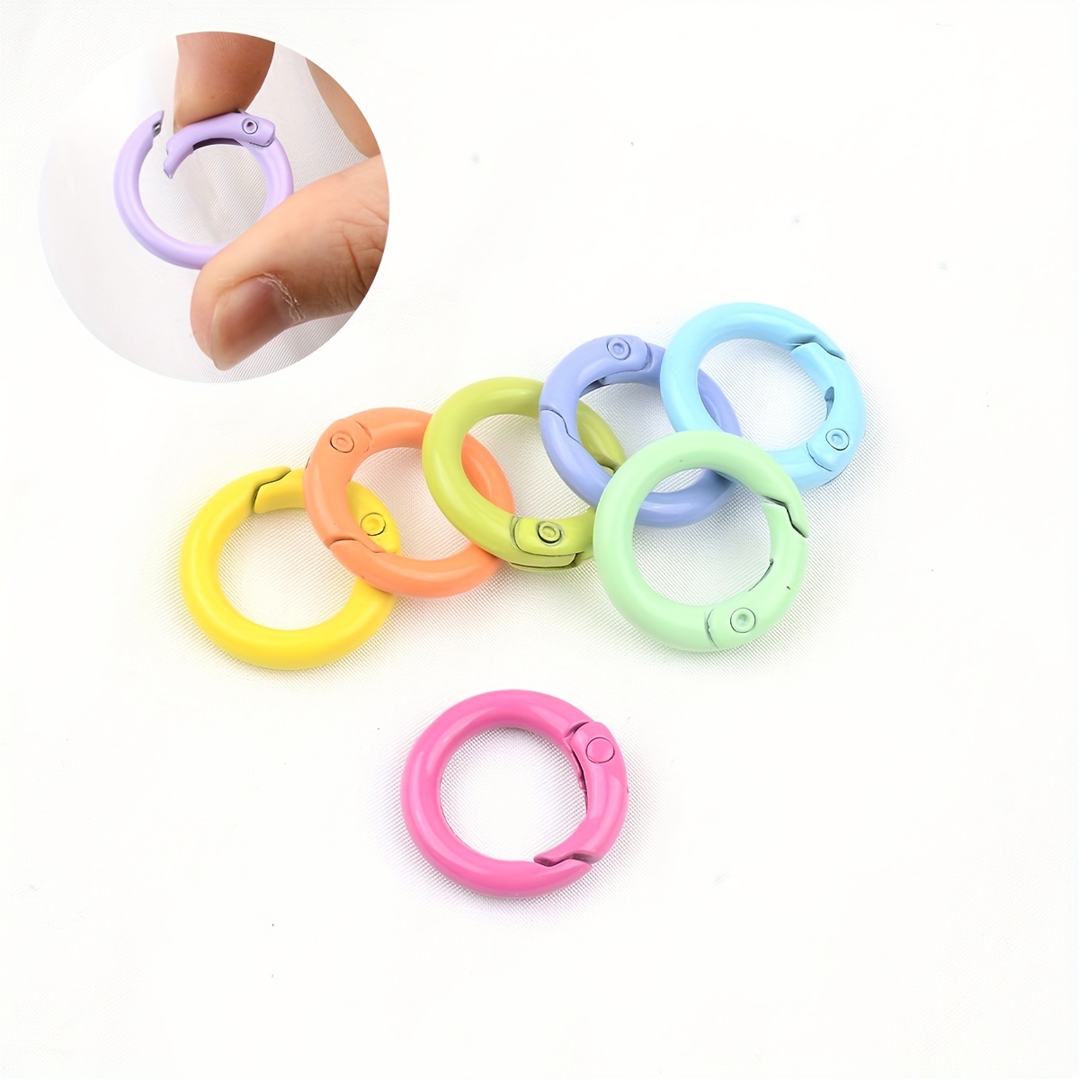 Macaroon Spring Buckle Alloy Round Clasps Diy Handmade - Temu Australia