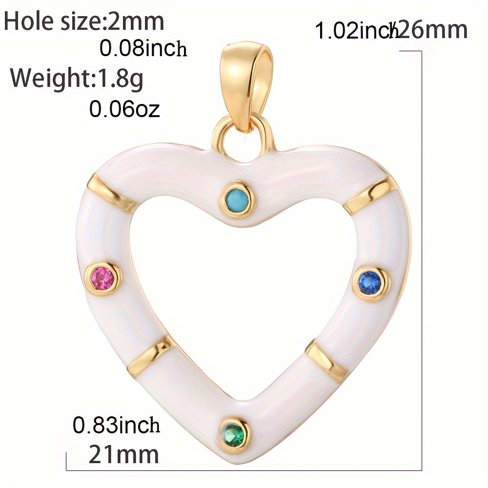 Candy Lollipop Love Heart Shaped Charm Pendant Inlaid Shiny - Temu ...