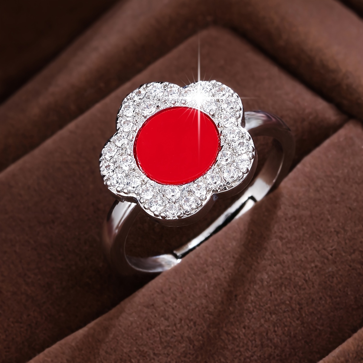 Female Niche Design Personality Luxury Finger Ring Plated - Temu United ...