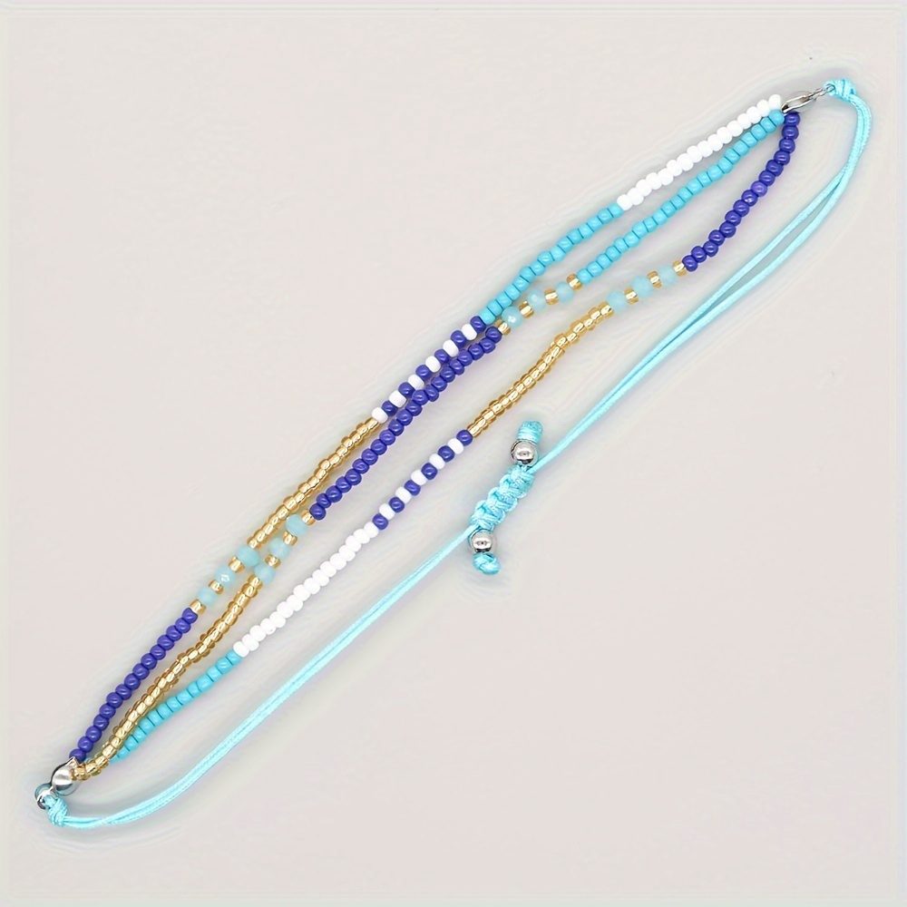 1pc boho style mini seed beads beaded bracelet multi layers - Temu New ...