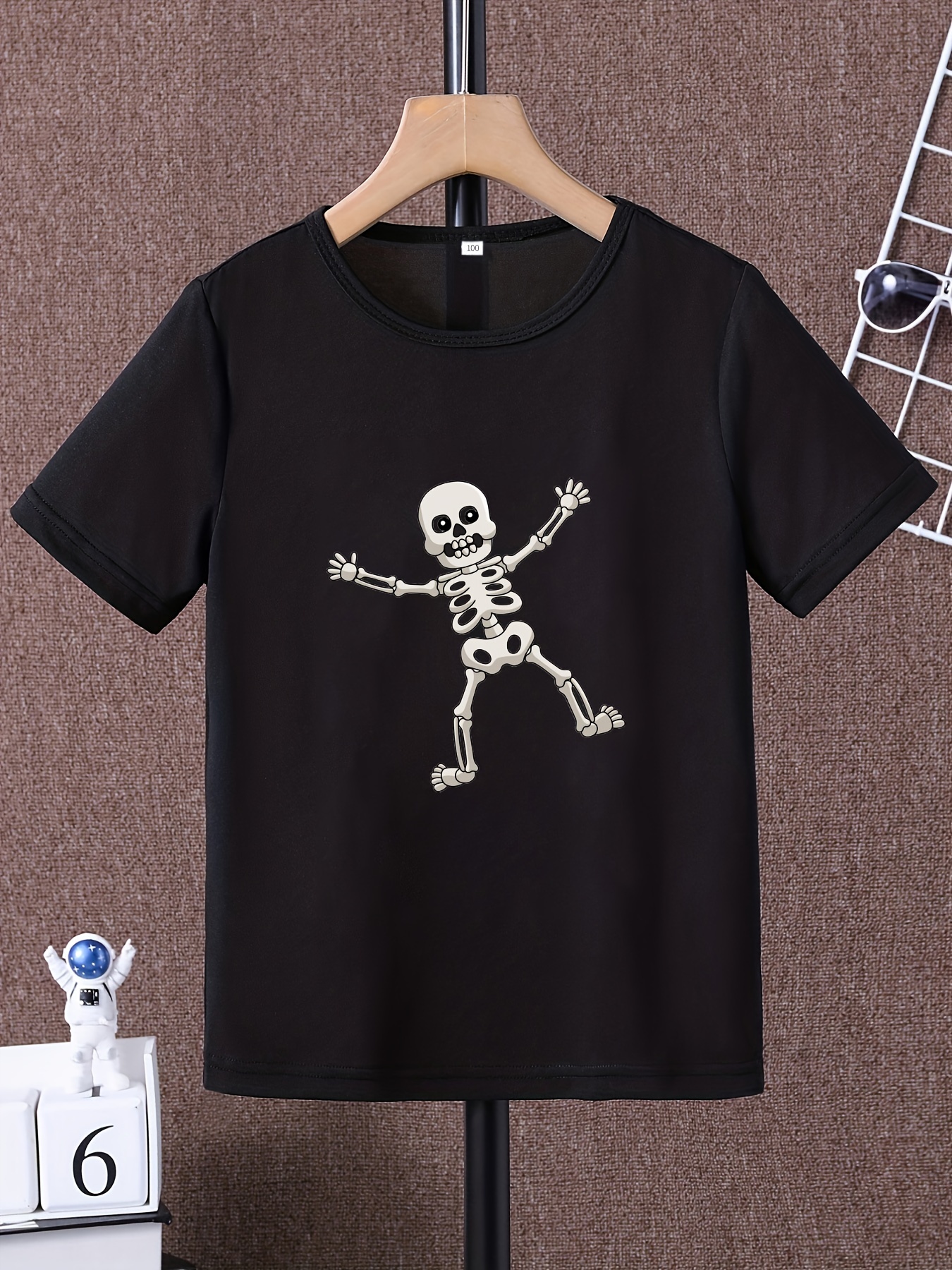 Unisex Kids' Fun Skeleton Graphic Short Sleeve T shirt - Temu Netherlands