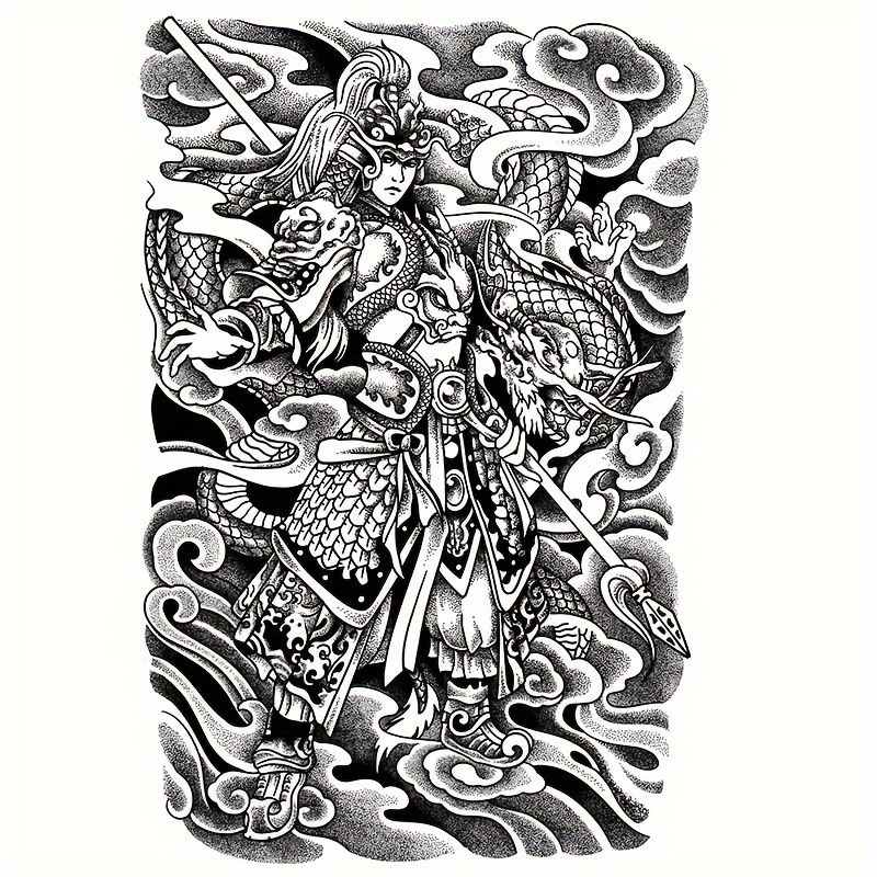 Ancient Character Pattern Temporary Waterproof Long lasting - Temu ...
