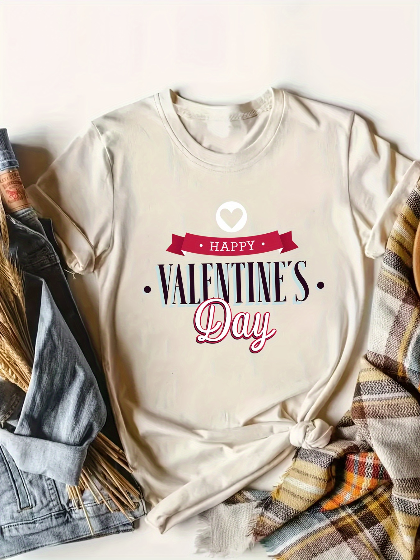 letter print t shirt short sleeve crew neck casual top - Temu Philippines