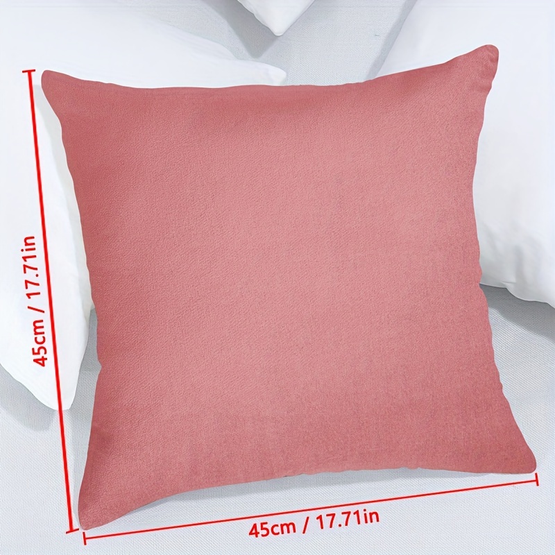 Frosted Solid Color Throw Pillow Covers Zipper Closure Soft - Temu ...