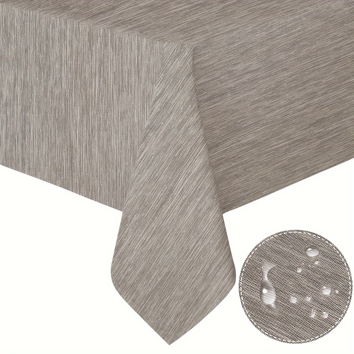 Tablecloth Waterproof Heavy Linen Type Rectangle Tablecloth - Temu ...