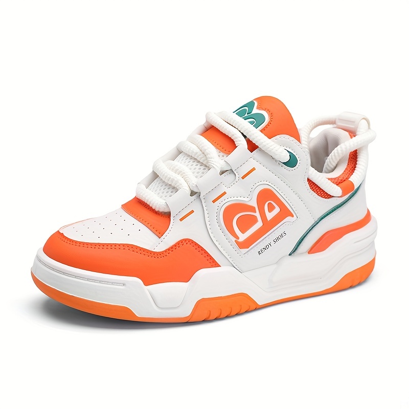 Boy's Trendy Color Block Skate Shoes Lace Up Comfy Non Slip - Temu ...