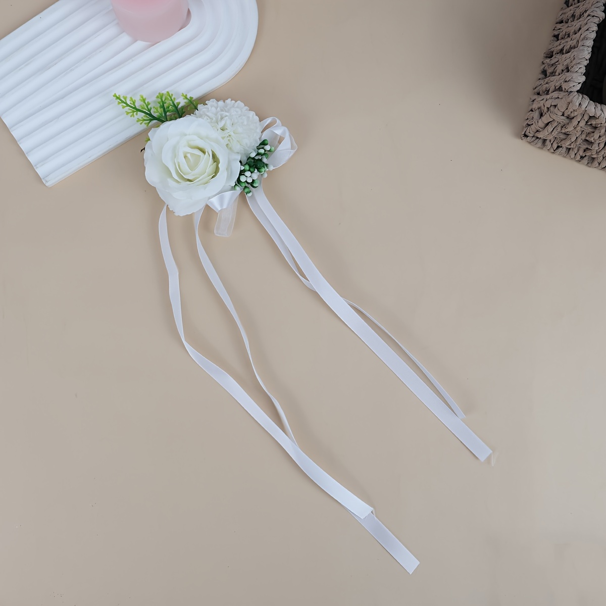 Groom And Bride Wrist Flower Bride Wedding Hand Wrist Flower - Temu Ireland