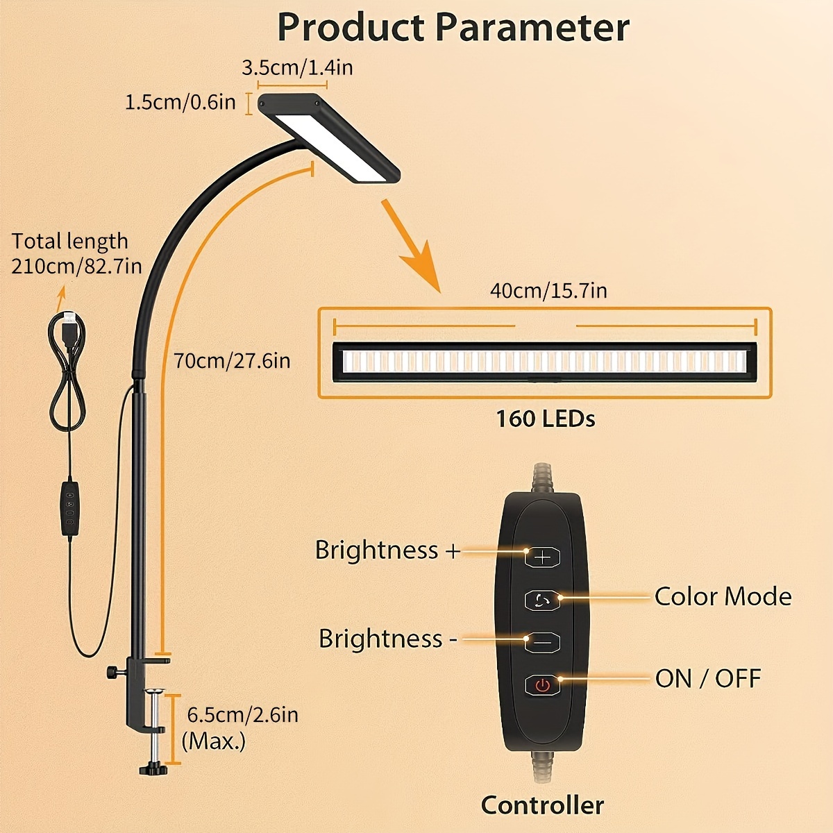 Led Desk Light Screen Lamp Reading Lamp Ultra Bright - Temu Denmark